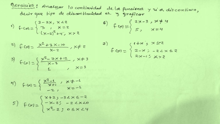 Ejercicios de Continuidad | PDF Ejercicios de Continuidad | PDF