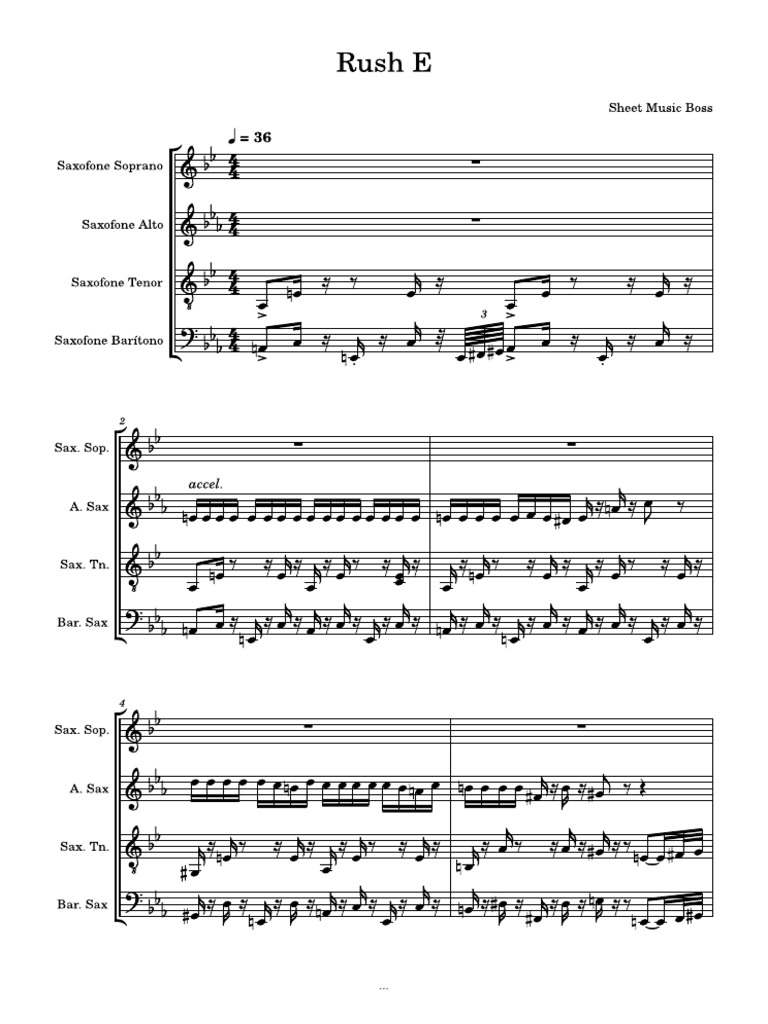 Rush E – Sheet Music Boss | PDF