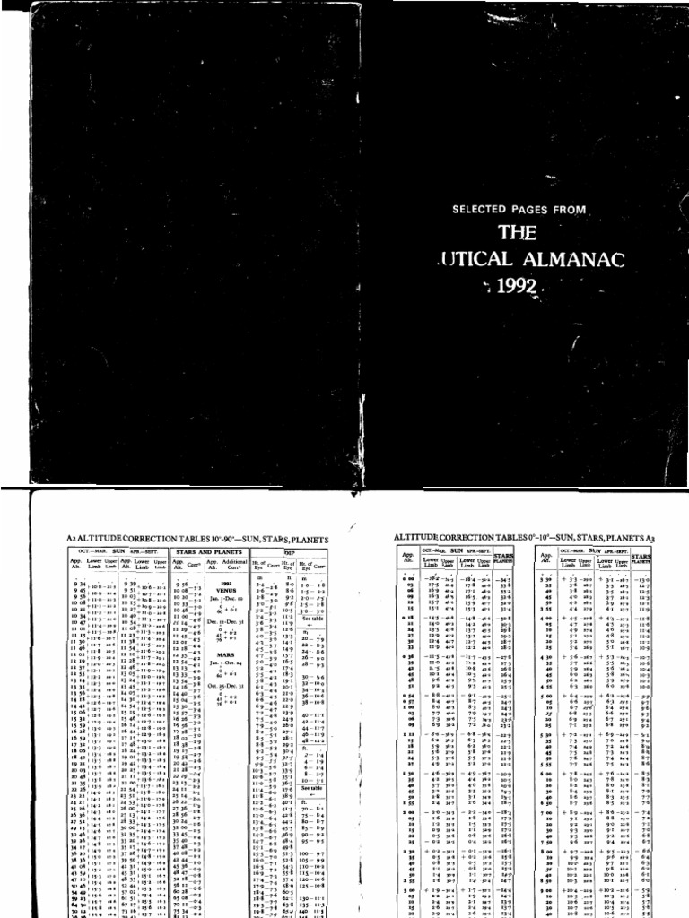 Nautical Almanac 92 - Scanned | PDF | Stellar Astronomy | Physics