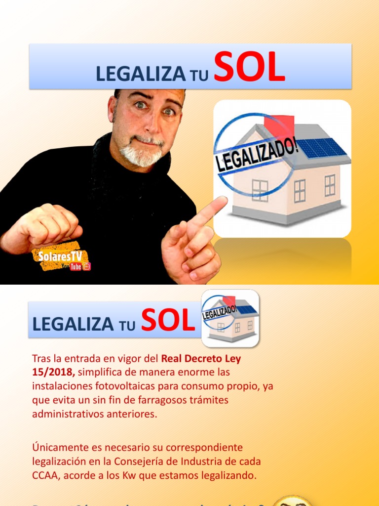 Legaliza Tu SOL | Descargar gratis PDF | Fotovoltaica