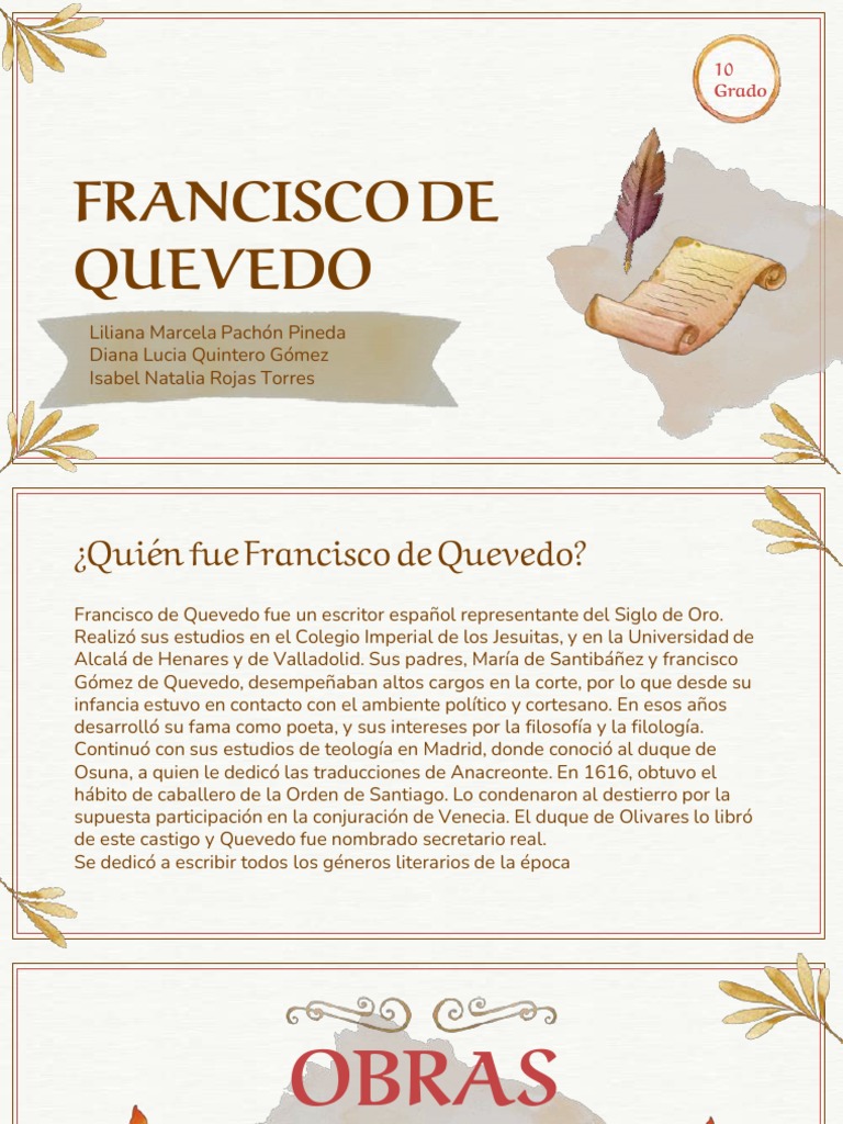 Biografía de Francisco de Quevedo | PDF