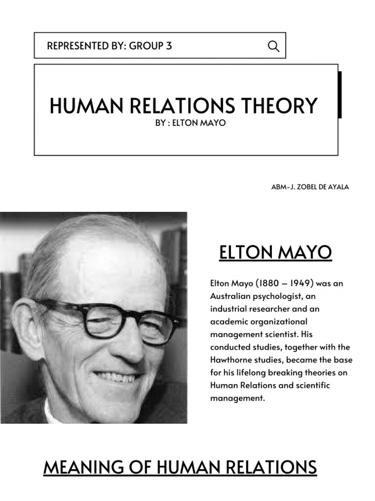 Human Relations Theory Pdf
