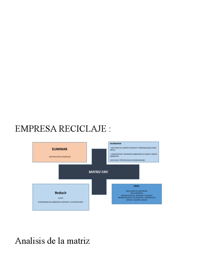 Matriz Eric y Taller | PDF | Economias | Business