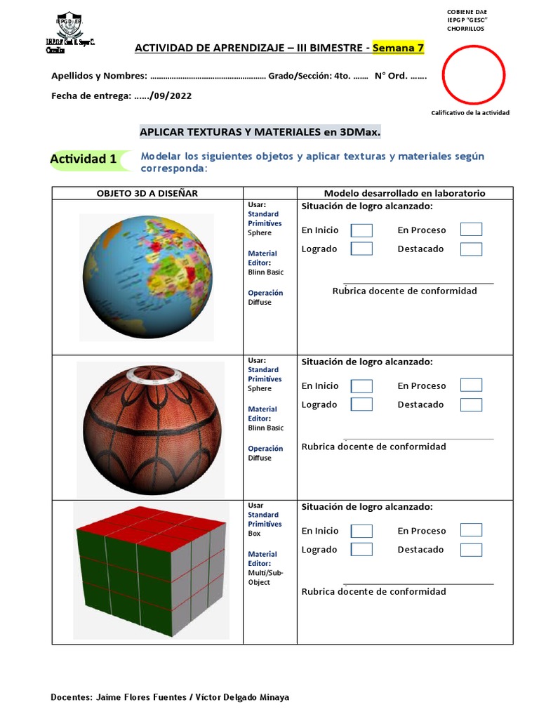 S7 Ficha Aprendizaje Textura y Materiales 4to Grado | PDF | Aprendizaje ...
