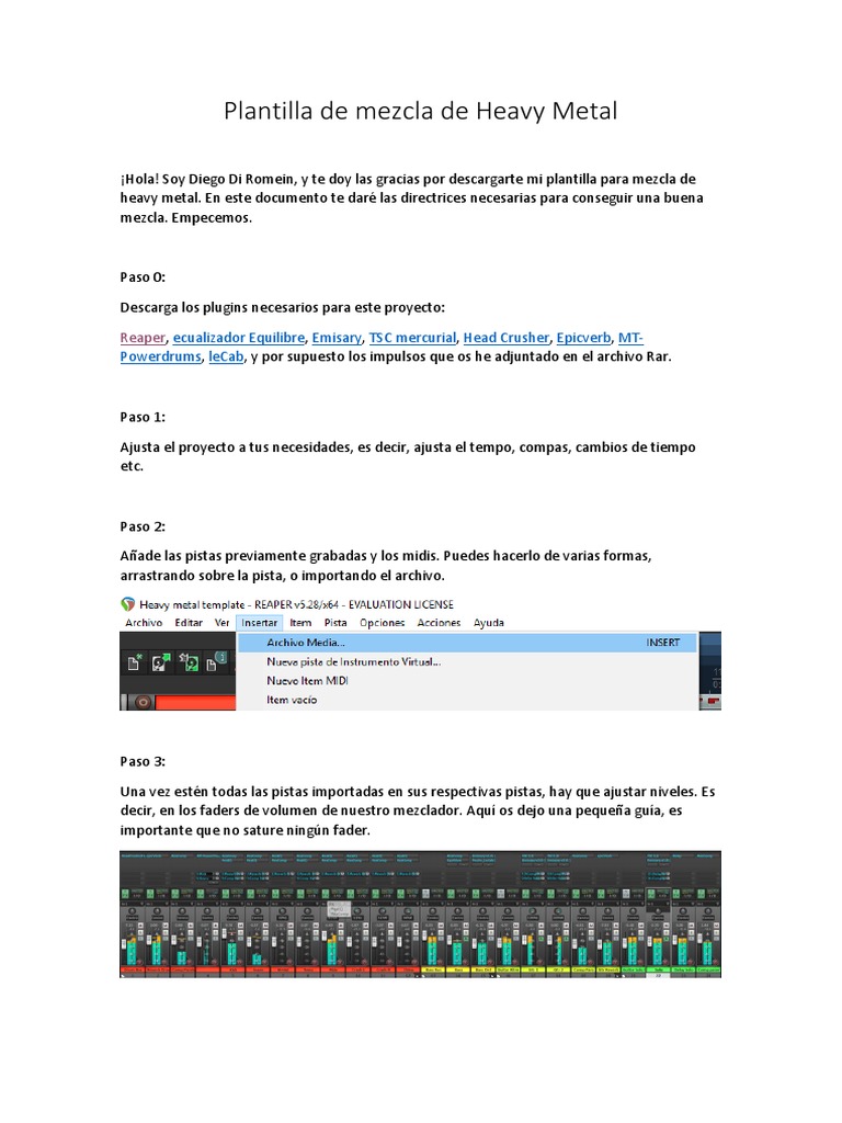Plantilla Heavy Metal | PDF