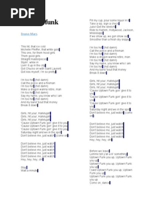 Uptown Funk Lyrics Tumblr