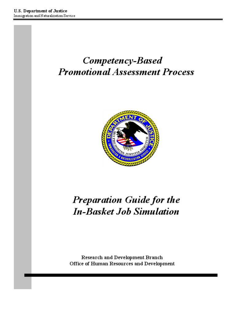 Competency-Based Promotional Assessment Process: U.S. Department of ...