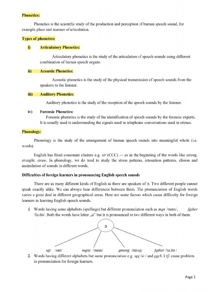 Phonetics and Its Types | PDF