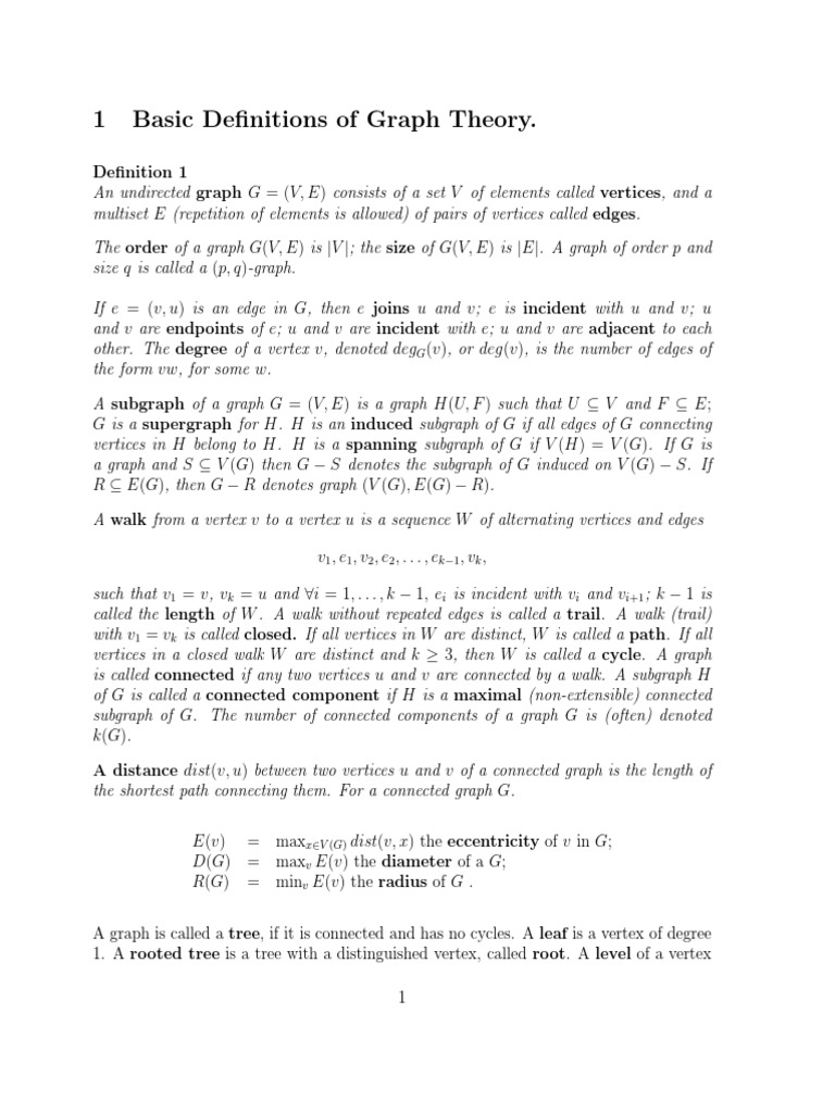 notes-graph | PDF | Vertex (Graph Theory) | Mathematics