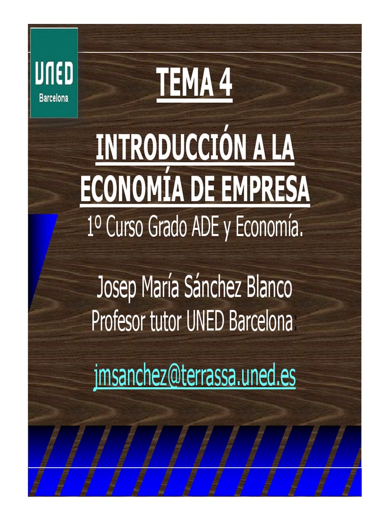 Tema 4 Intro Eco Empresa Ade y Economia | PDF | Capital de trabajo | Amortización (Negocio)