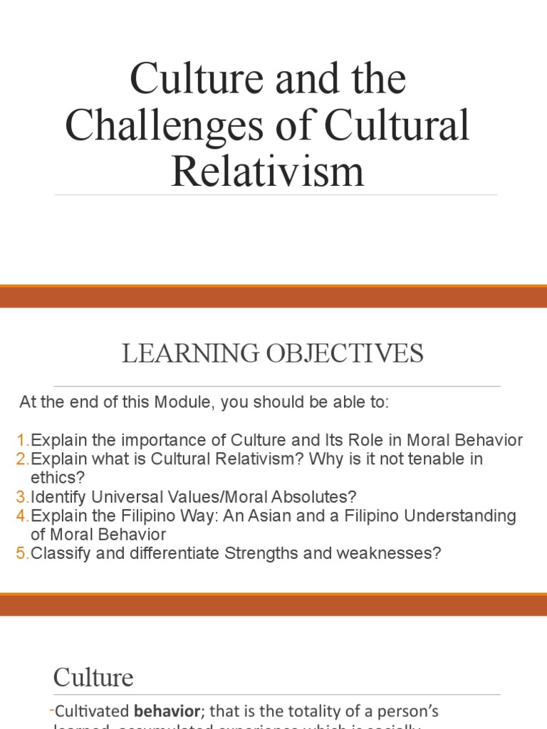 Cultural Relativism PPT 1st Sem 2022 2023 | PDF | Relativism | Morality