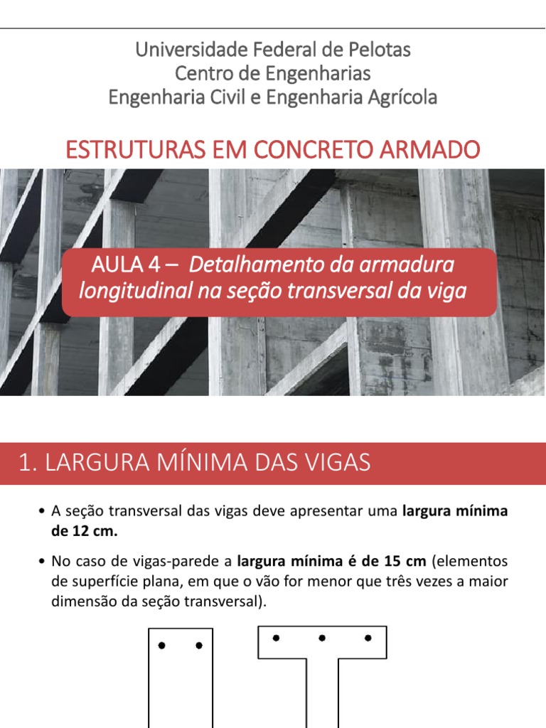 Concreto Armado I Aula 4a - 2018 1 | PDF | Viga