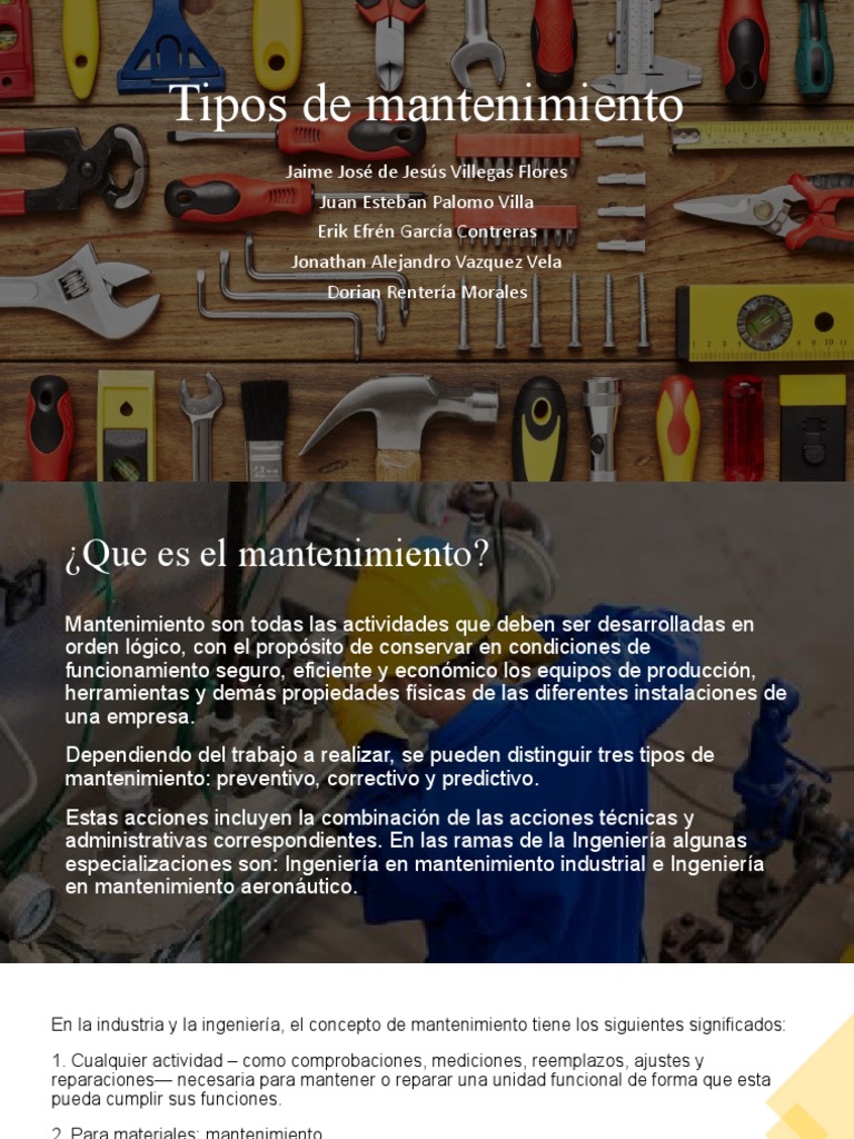 Tipos de Mantenimiento | PDF