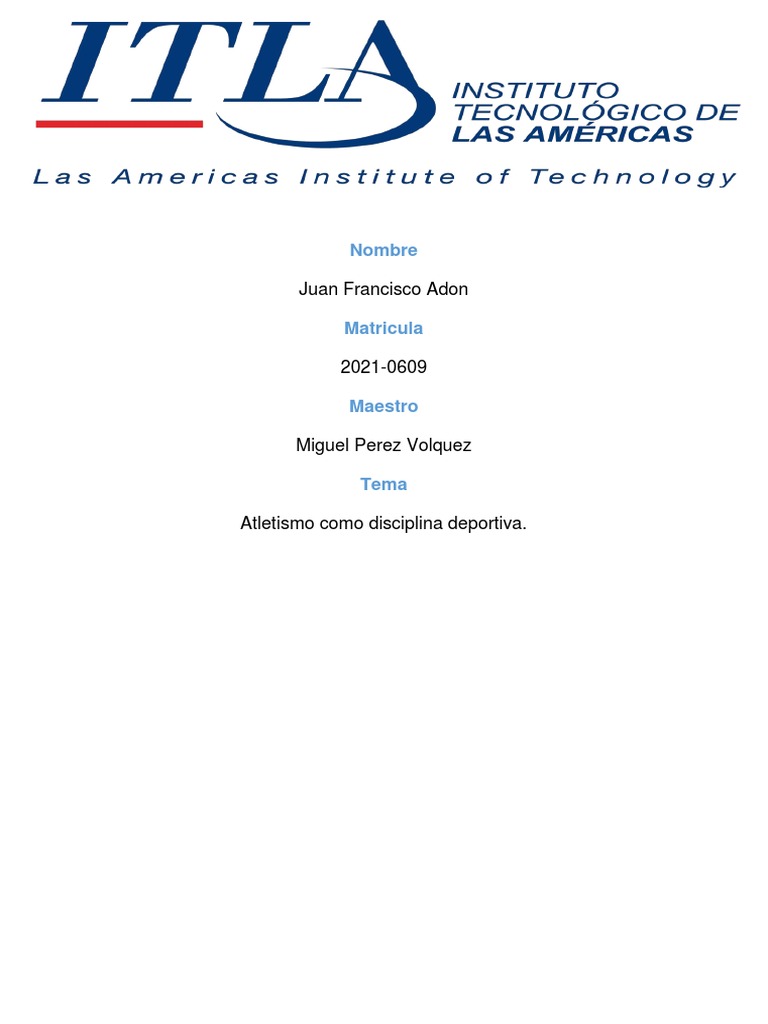 Atletismo Como Disciplina Deportiva | PDF Atletismo Como Disciplina Deportiva | PDF