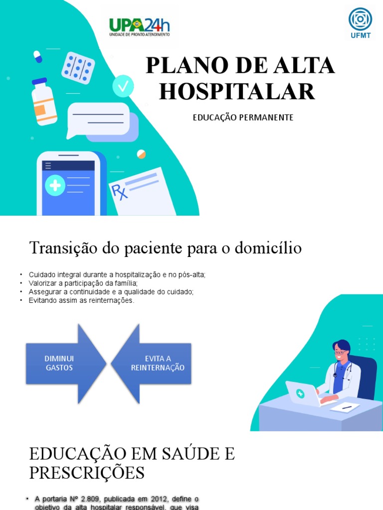 Plano de Alta Hospitalar | PDF | Enfermagem | Ciências da Saúde