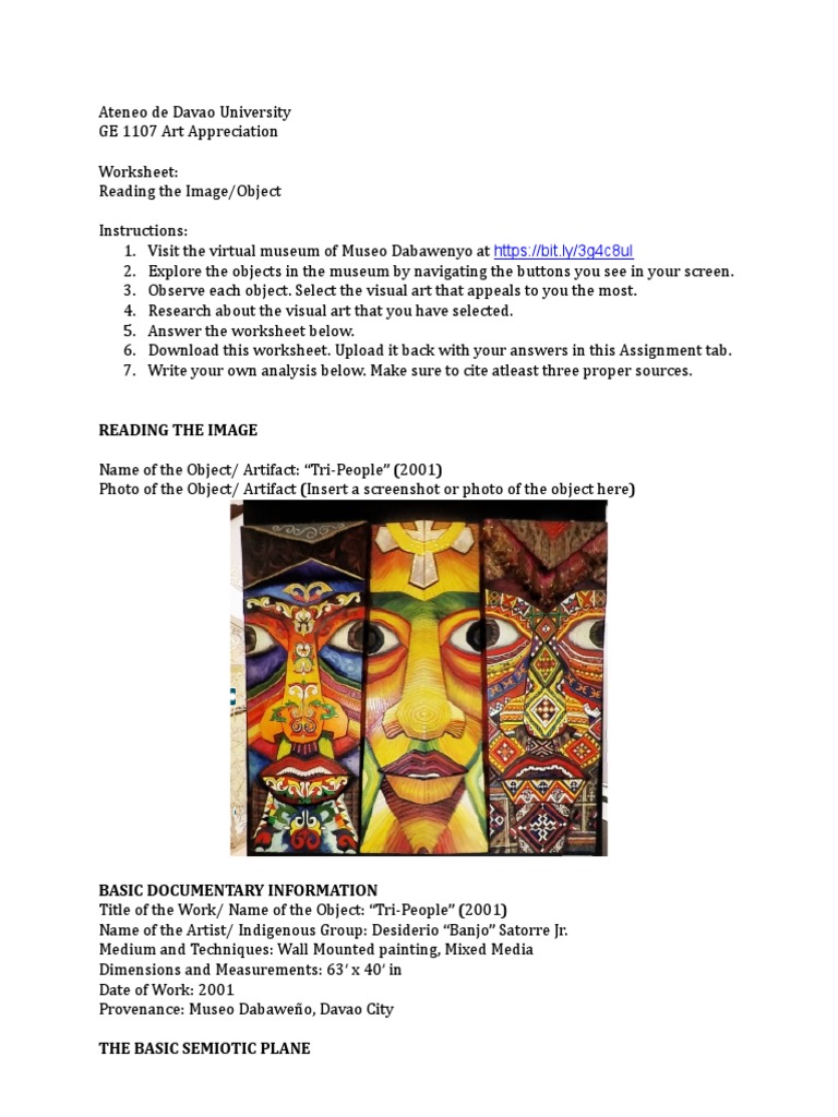 Worksheet - Museo Dabawenyo Virtual Tour | PDF