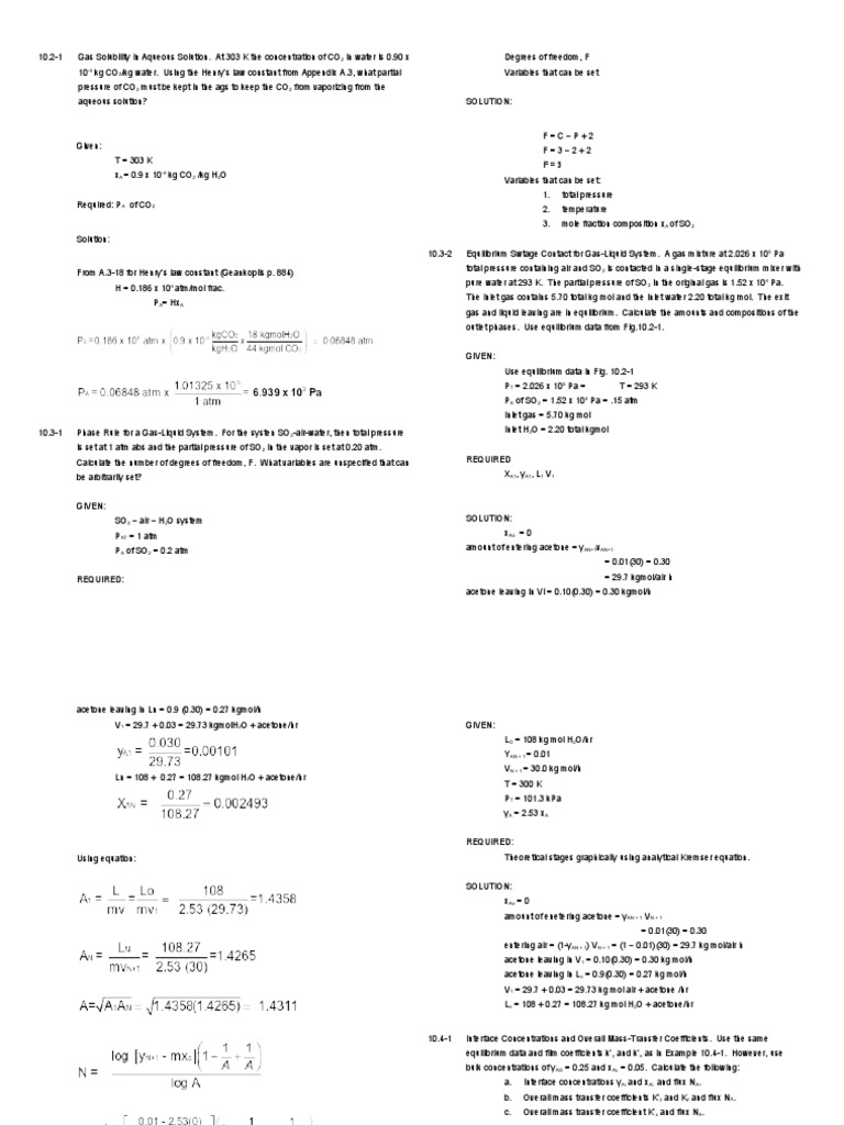 Gas Absorption | PDF