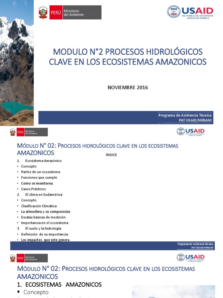 Modulo 02 - PROCESOS HIDROLOGICOS CLAVES EN LOS ECOSSITEMAS AMAZONICOS 25-11 | PDF | Clima ...