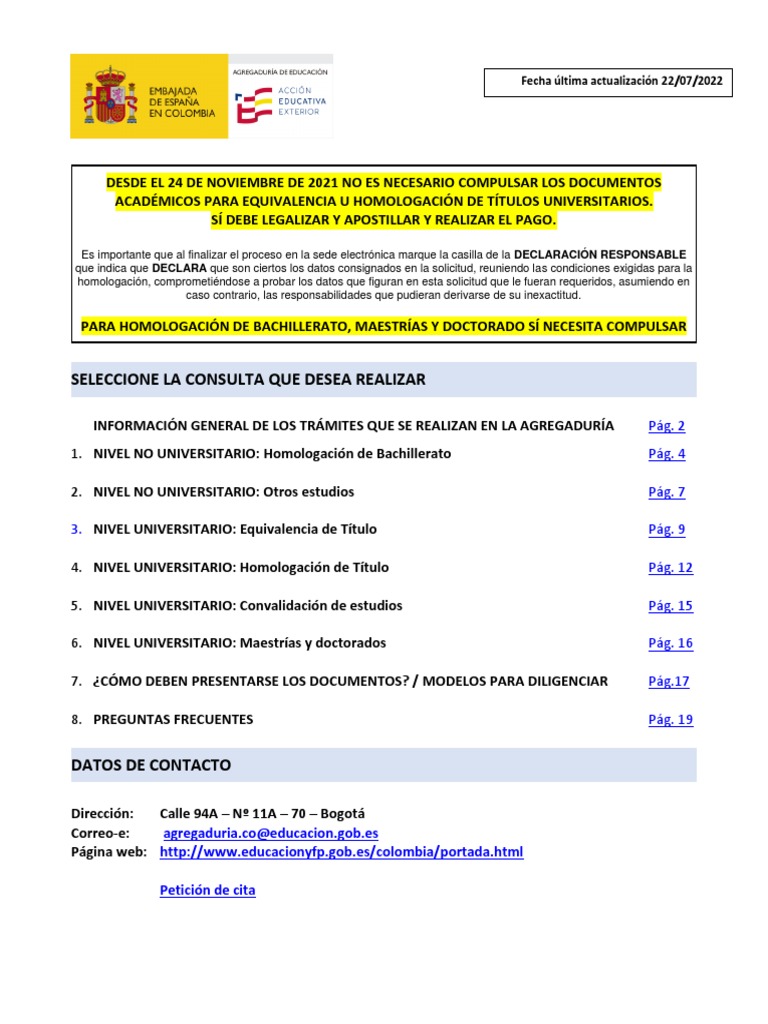 Guia de Homologación Titulos España | Descargar gratis PDF | Licenciatura