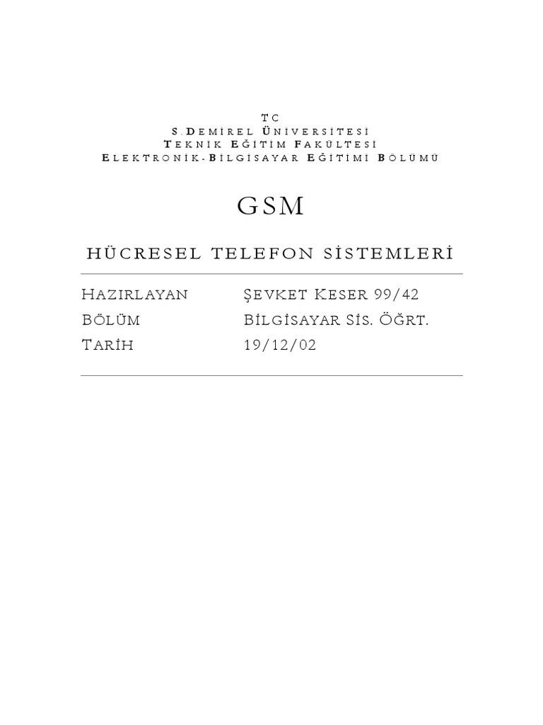 GSMHucresel Telefon Sistemleri | PDF