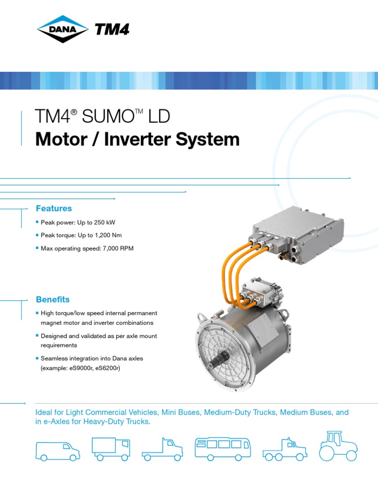 TM4 SUMO LD - Dana TM4 - Web | PDF | Power Inverter | Electric Motor