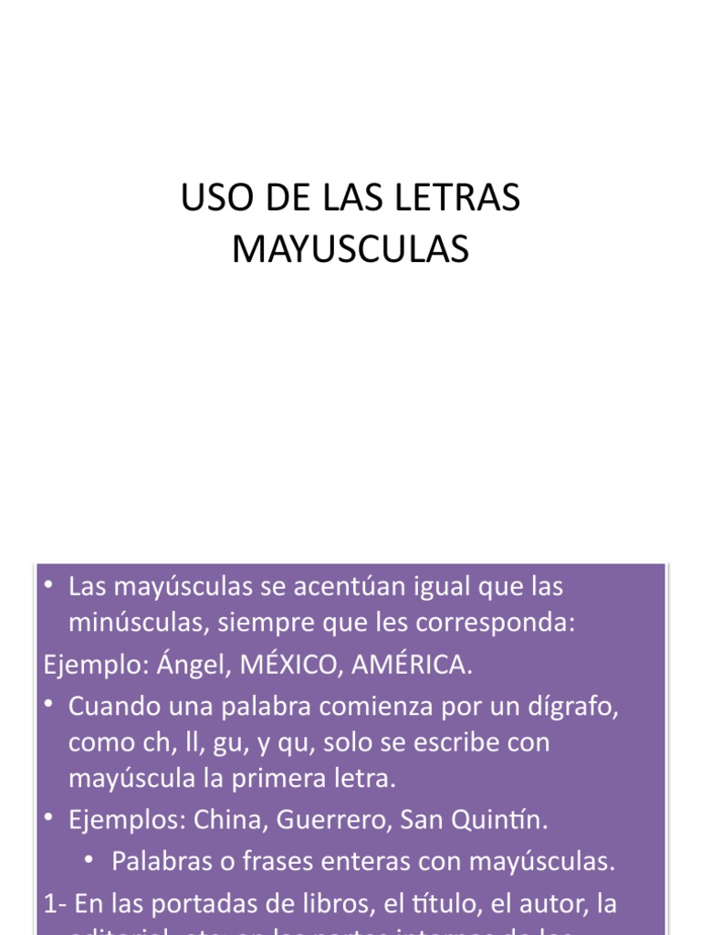 Uso de Las Letras Mayusculas | PDF | Caso de carta