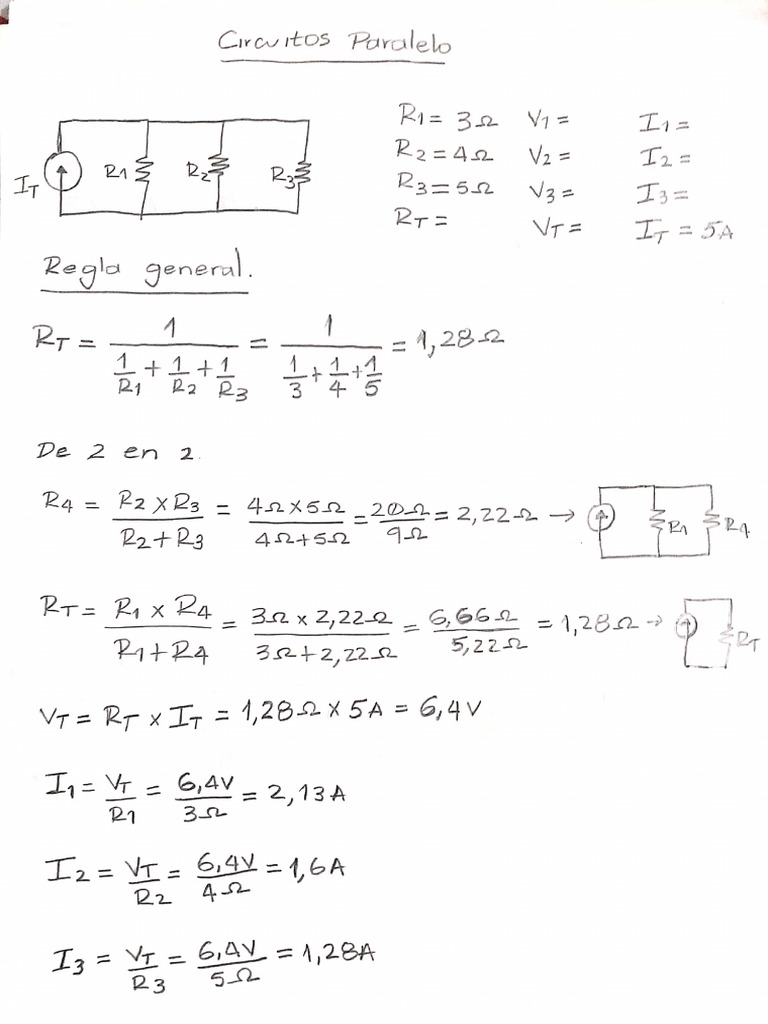 Ejercicio Circuito Paralelo | PDF