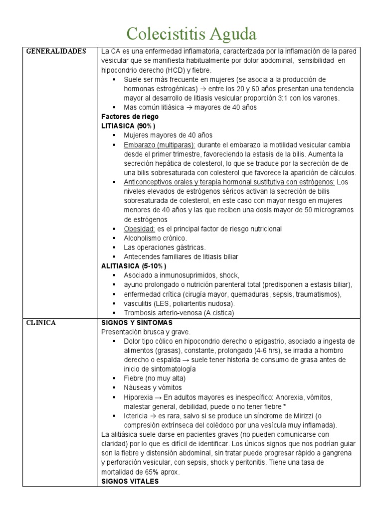 Colecistitis Aguda | PDF | Hígado | Bilis Colecistitis Aguda | PDF | Hígado | Bilis