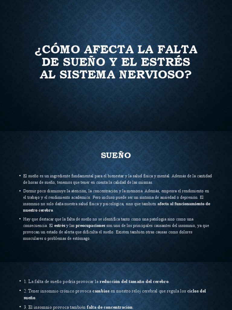 Cómo Afecta La Falta de Sueño y | PDF