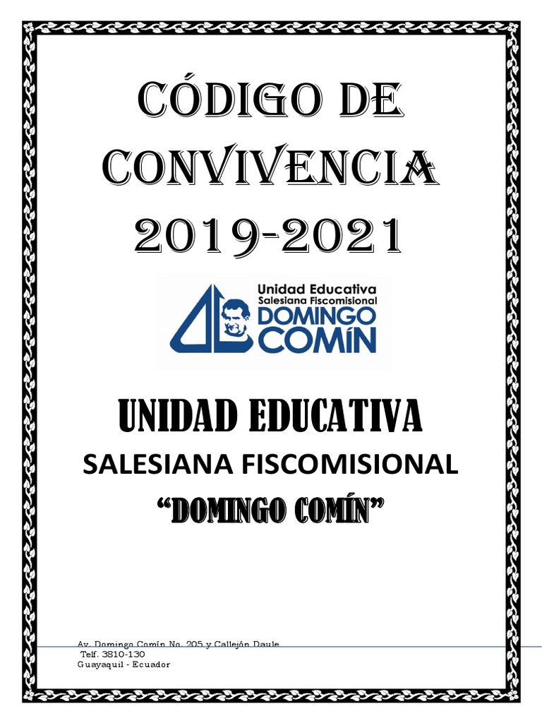 Codigo De Convivencia 2019 2021 F Pdf Ecuador Democracia
