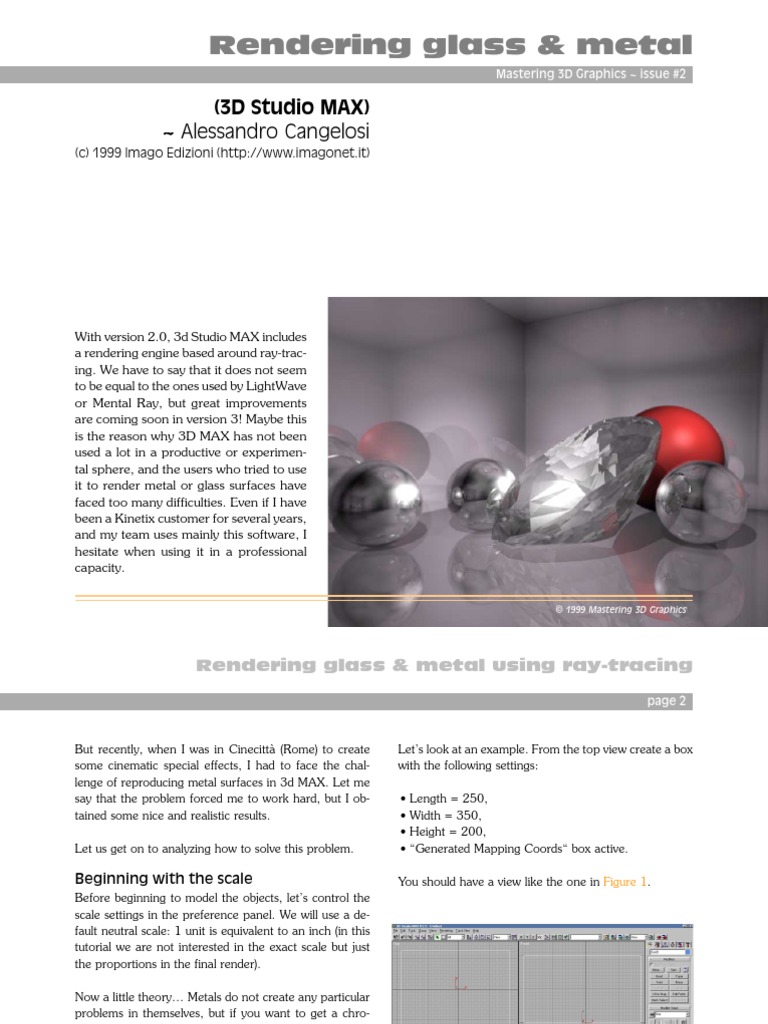Rendering Glass and Metal 3dmax | PDF | Rendering (Computer Graphics) | 3 D Computer Graphics