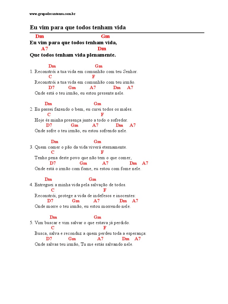 Eu Vim para Que Todos Tenham Vida | PDF