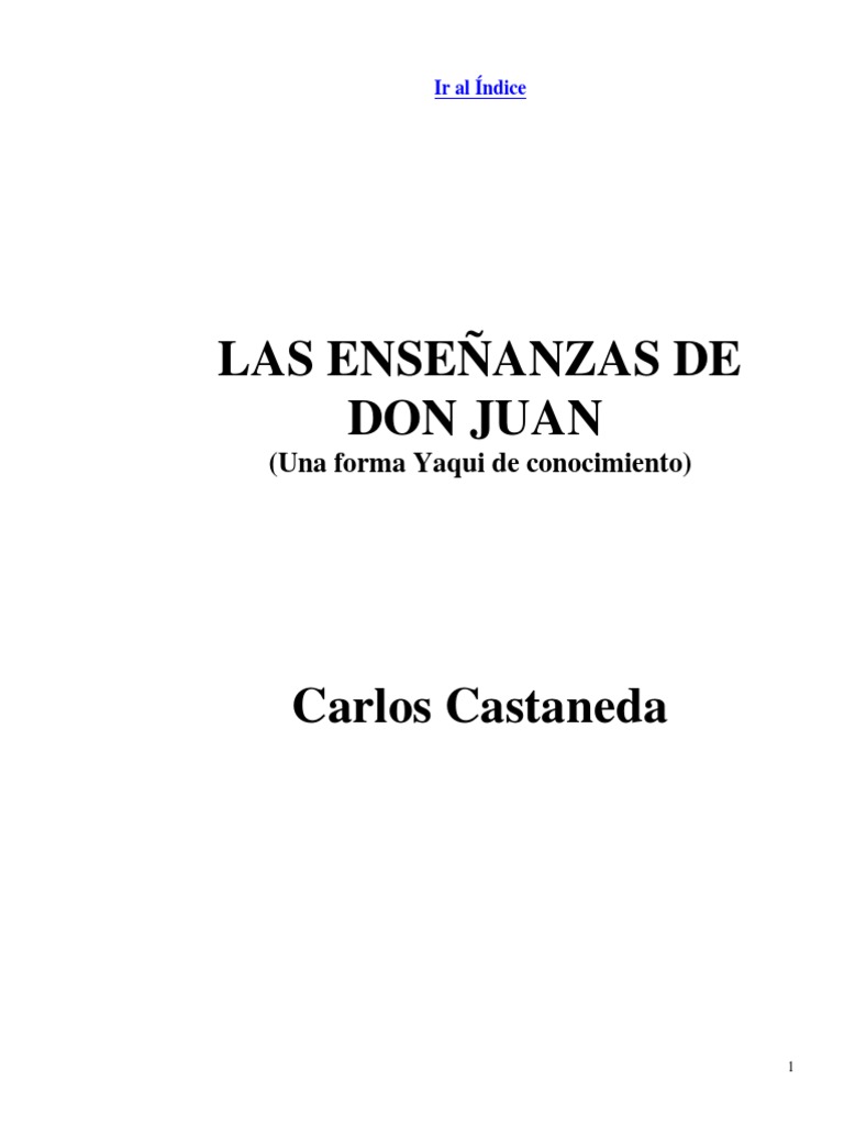 01 - Las Enseñanzas de Don Juan | PDF