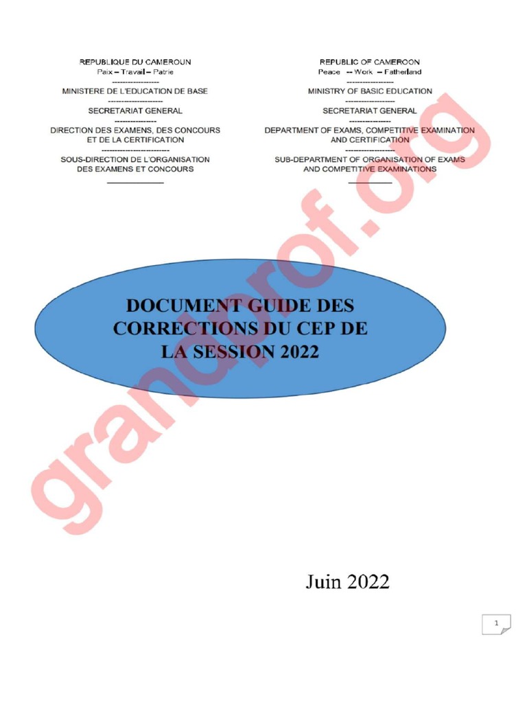 Corrige Cep 2022 | PDF