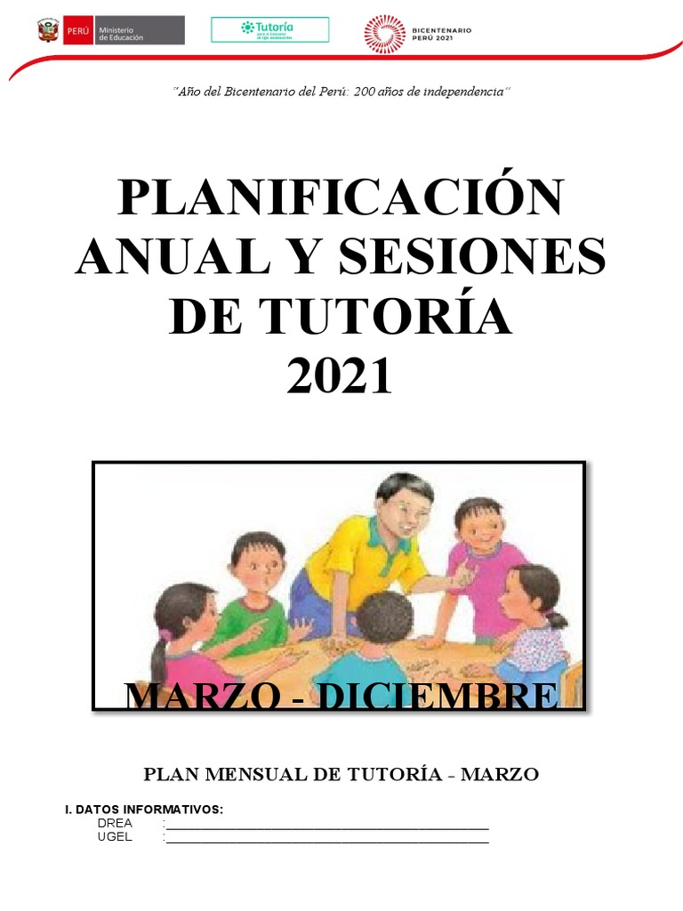 Plan de Tutoria 2021 1 | PDF