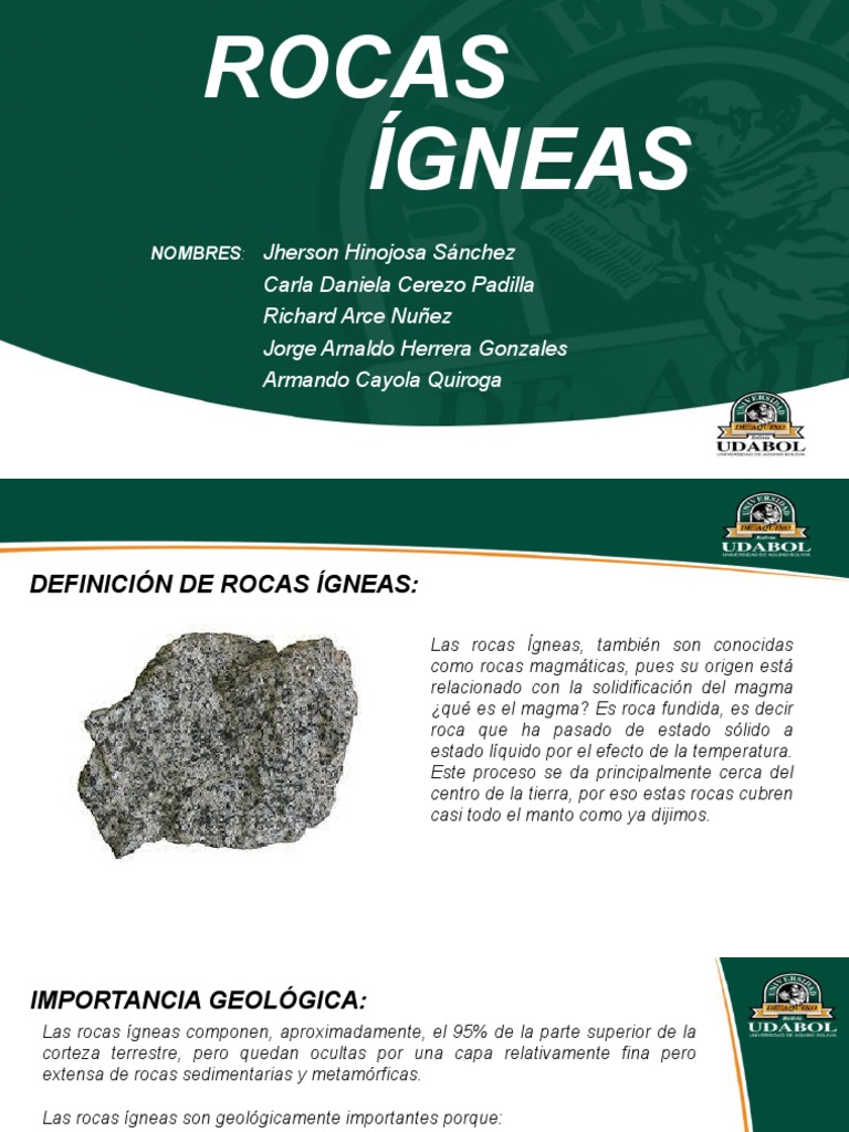 Rocas Igneas Exposicion | PDF | Roca ígnea | Roca (geología)