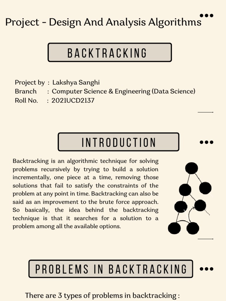 Becktrecking | PDF | Algorithms | Algorithms And Data Structures