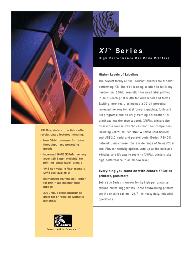 Series: ™ High Performance Bar Code Printers | PDF | Printer (Computing ...