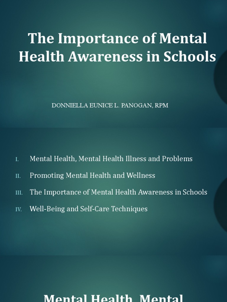 Mental Health Awareness In Schools Download Free Pdf Mental Health