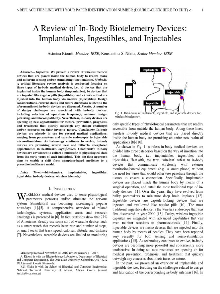 Biotelemetry Devices | PDF