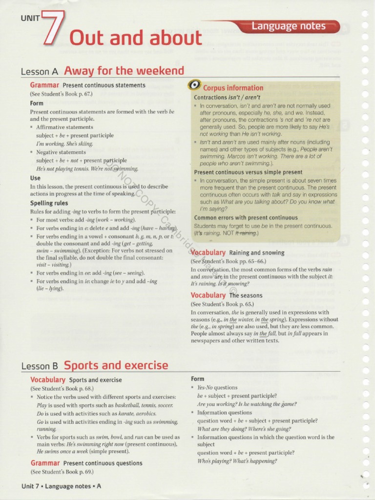 Touchstone 2ed (1B) Unidad 7 | PDF