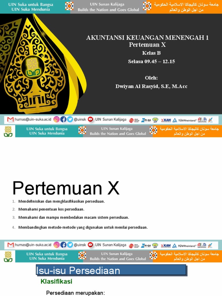 Pertemuan 10 (Persediaan) | PDF | Pengelolaan Keuangan & Uang