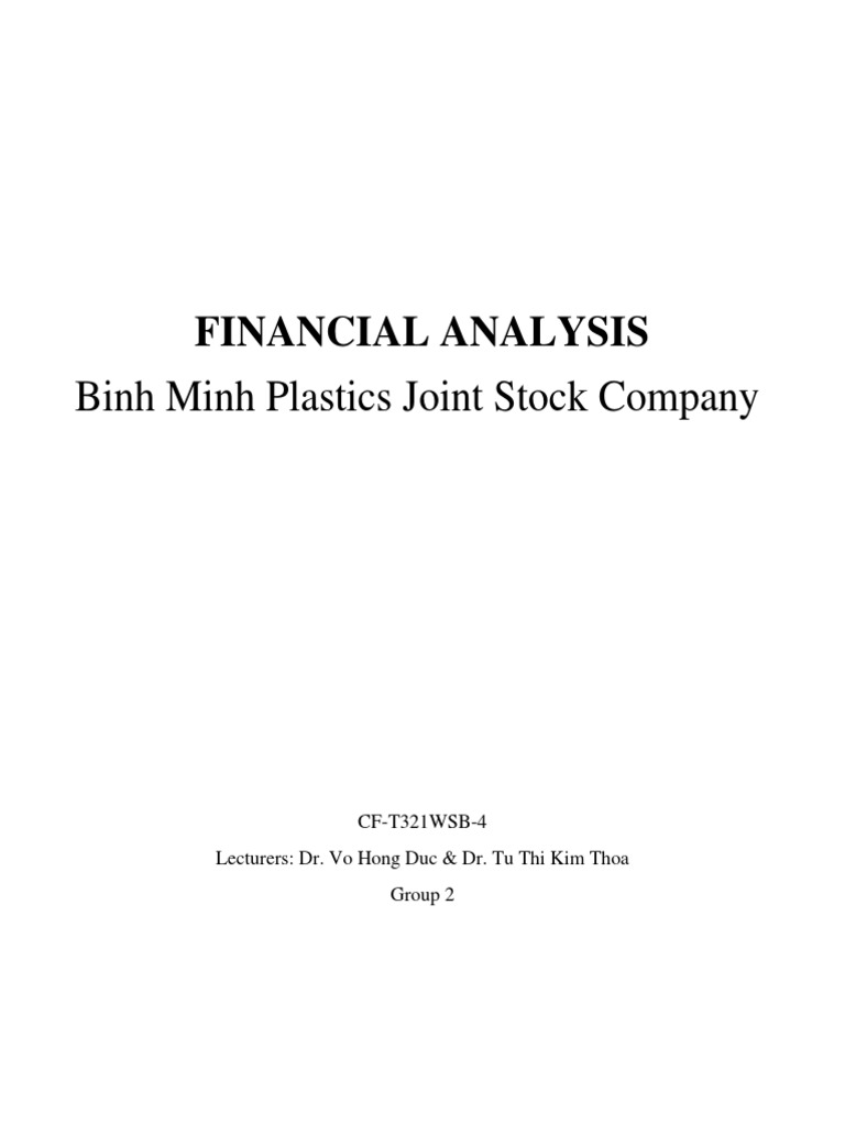 CF4 - Group 2 - Financial Analysis Report | PDF