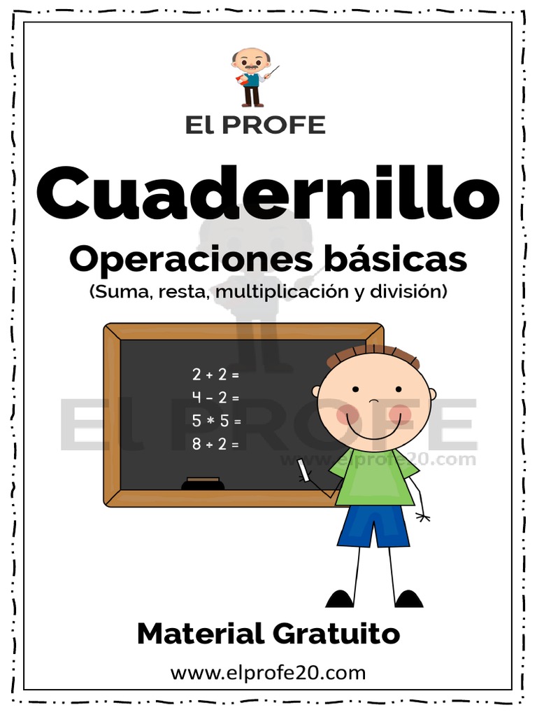 Cuadernillo de Operaciones Basicas Elprofe20 | PDF | Aritmética ...