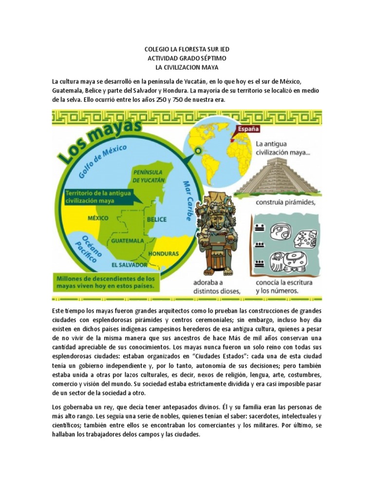 Actividad Séptimo, Los Mayas | PDF