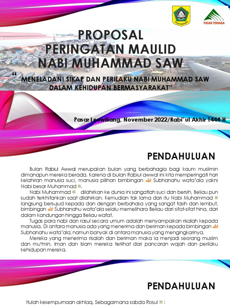 Proposal Maulid Nabi Muhammad Saw 1444 H | PDF