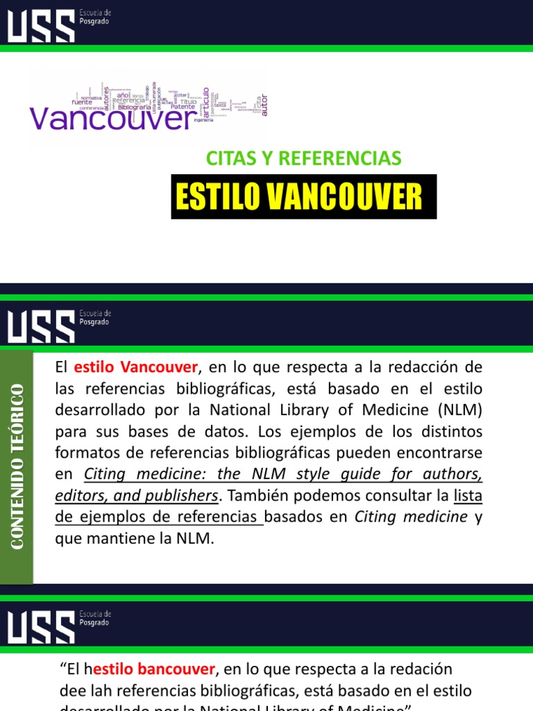 Citas y Referencias en Vancouver | PDF | Citación | Puntuación