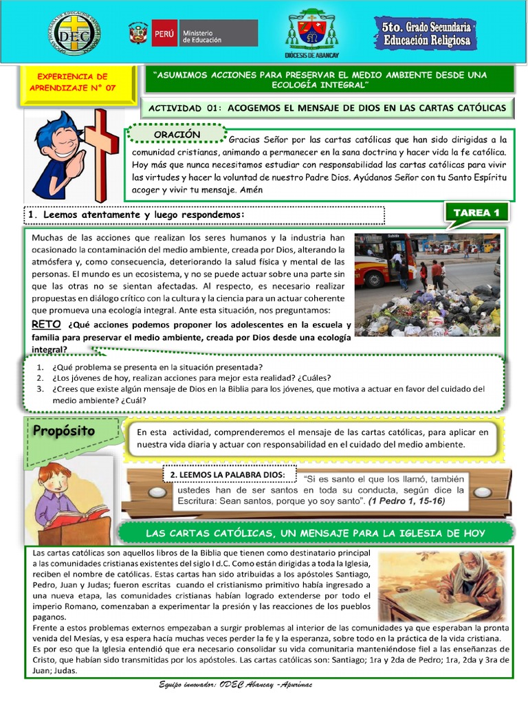 5° GRADO - ACTIVIDAD 01, Las Cartas Católicas | PDF