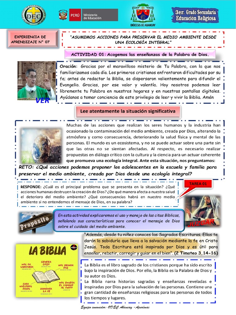 3ro Actividad 01, La Biblia | PDF