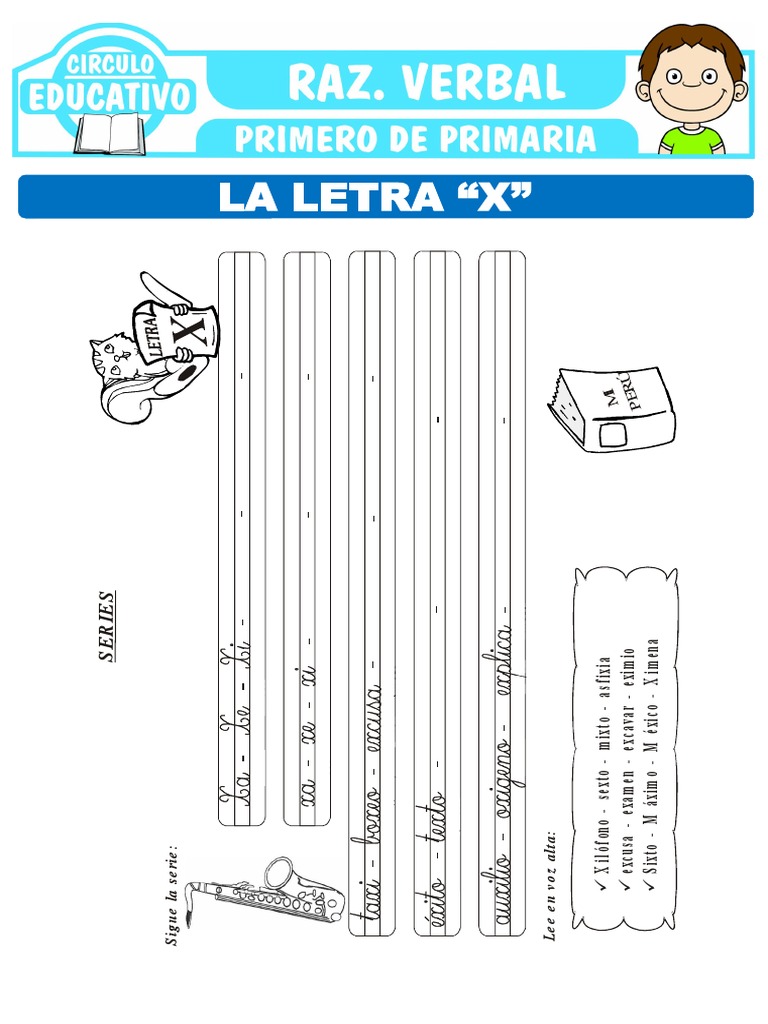 Palabras con X para Primer Grado | PDF